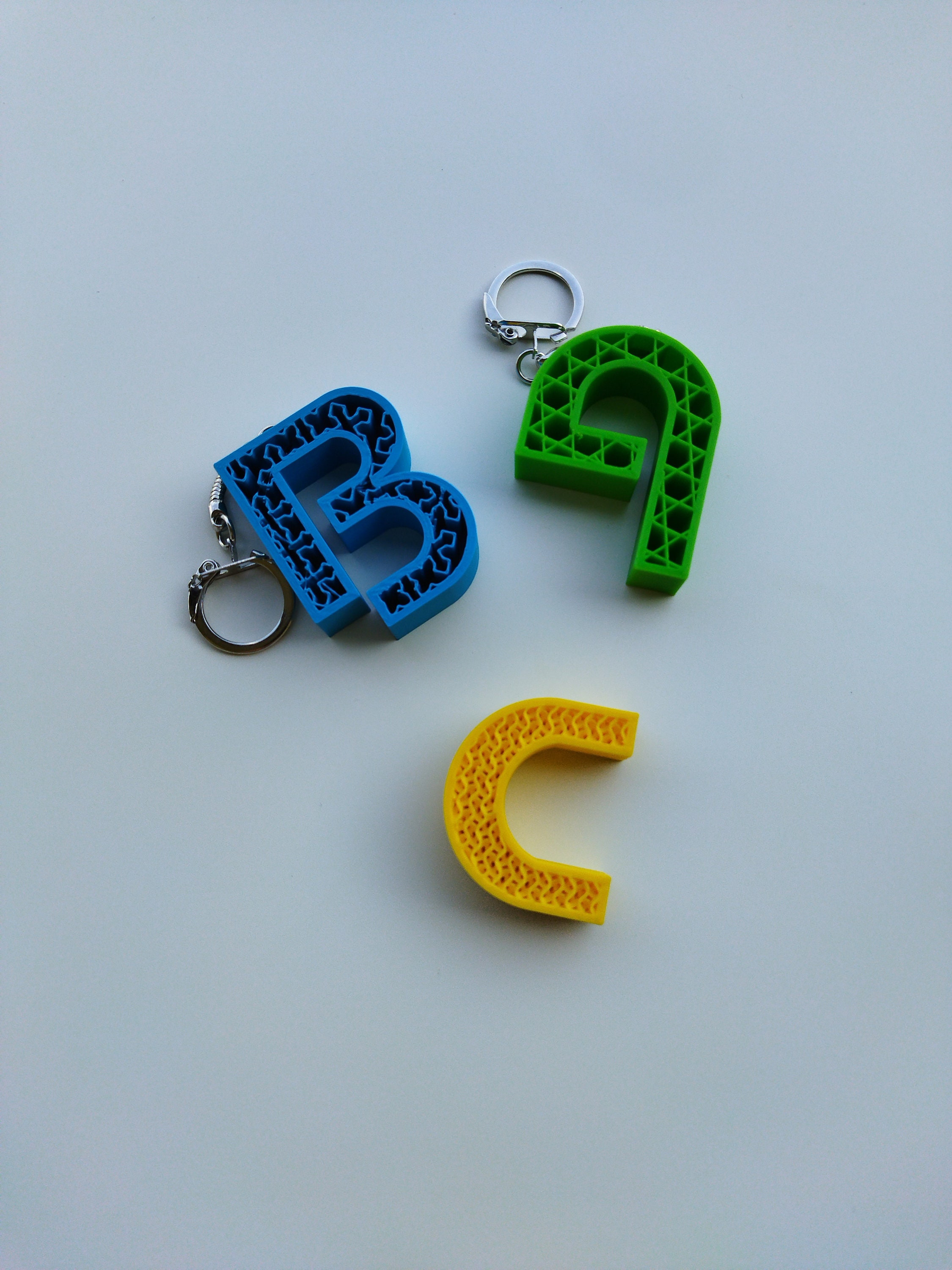 Letter Keychain Printed on a 3D Printer PLA Material - Etsy