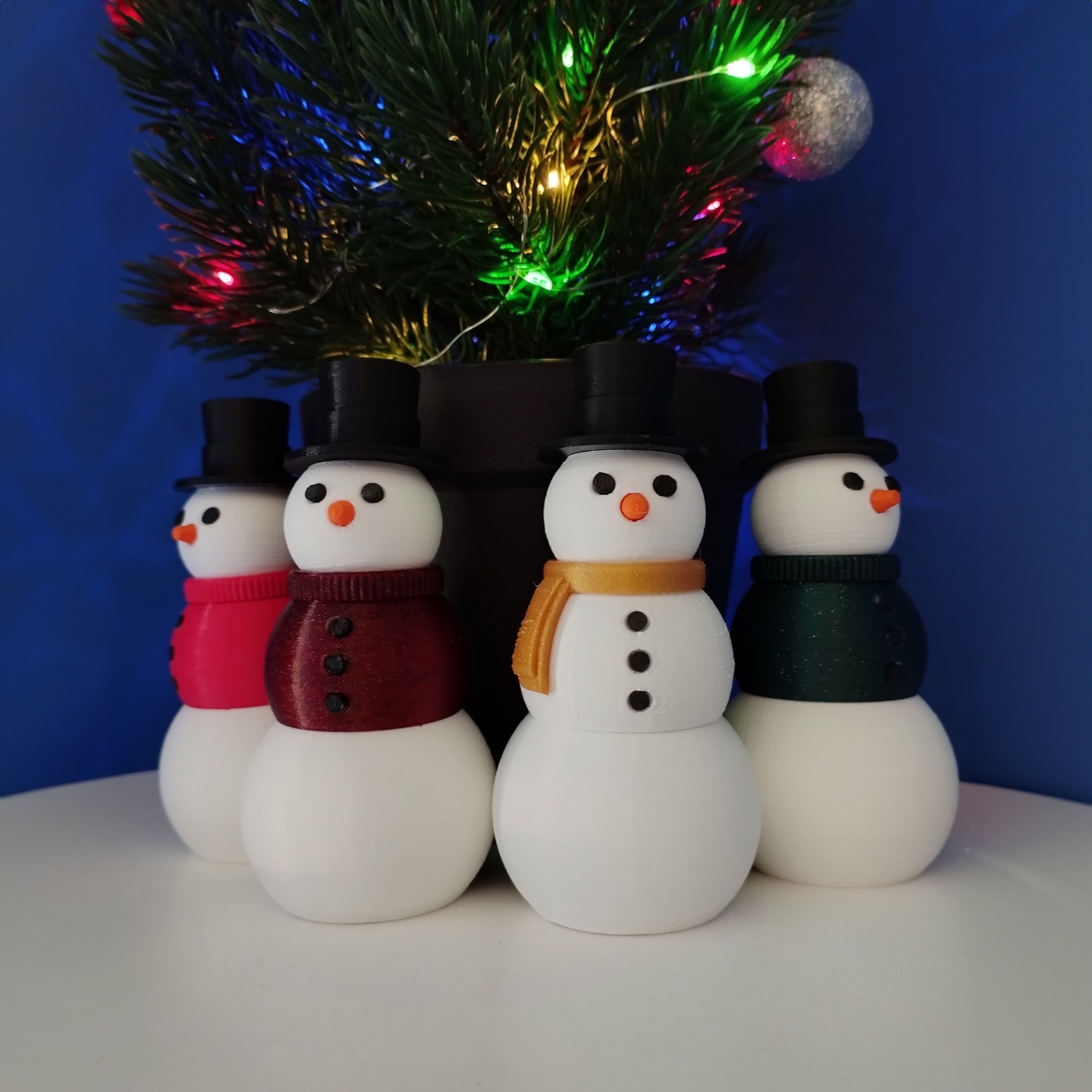 3D Printed Snowman Customizable 3d-printed Movable Snowmen Articulated ...