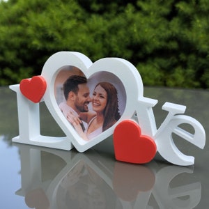 3D LOVE Photo Frame in PLA - Personalized, Perfect for Wedding ...