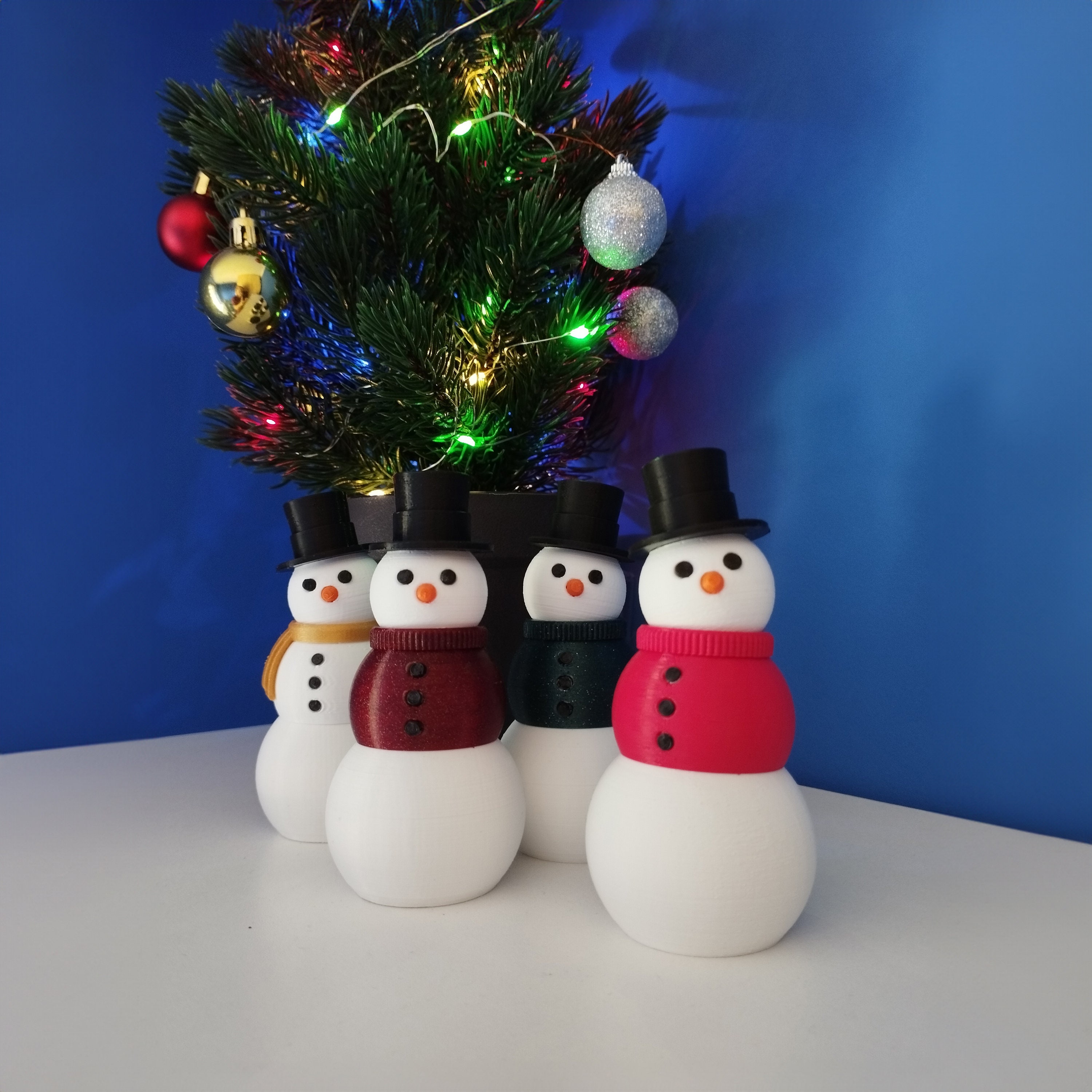 3D Printed Snowman Customizable 3d-printed Movable Snowmen Articulated ...