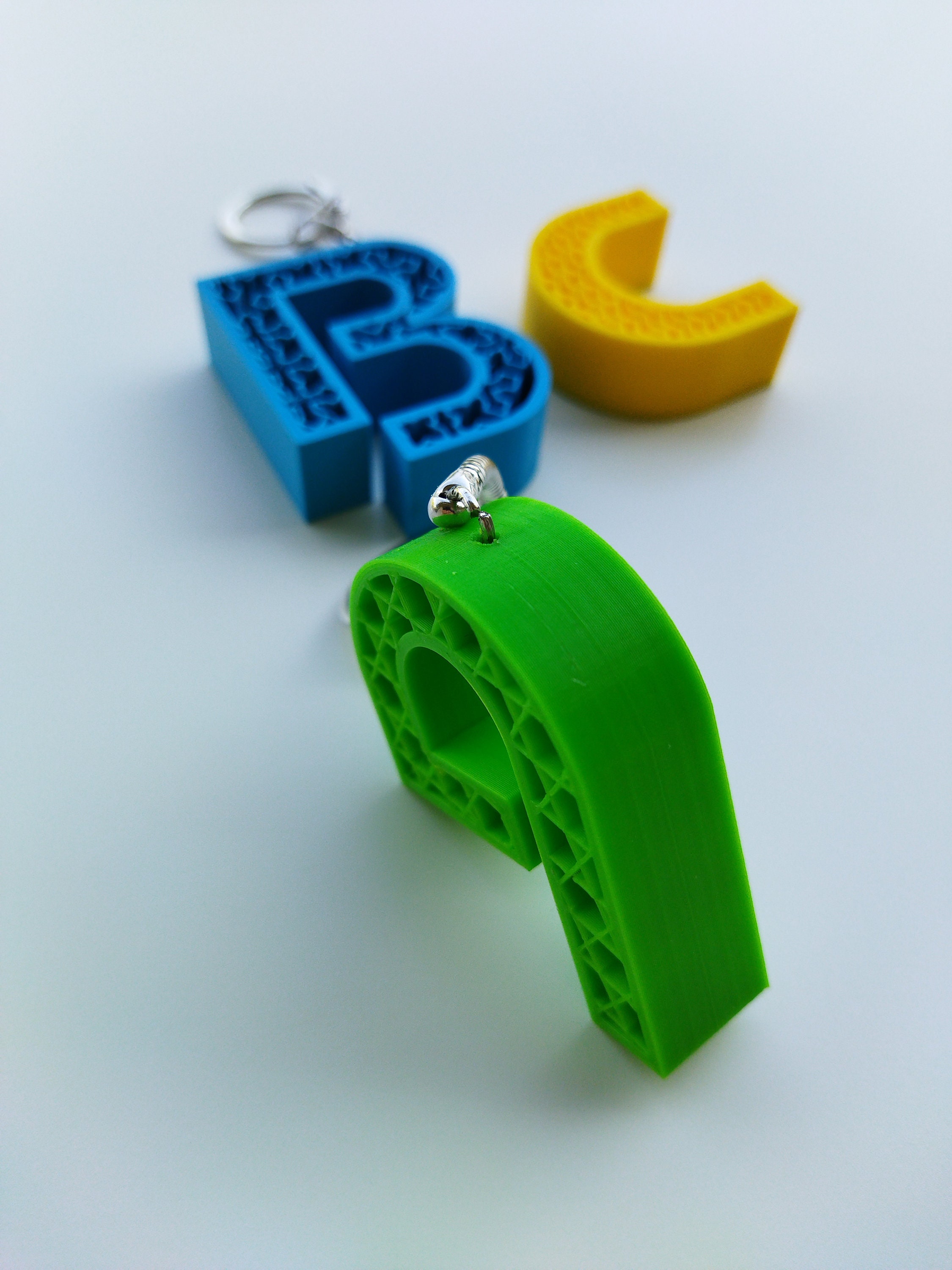 Letter Keychain Printed on a 3D Printer PLA Material - Etsy