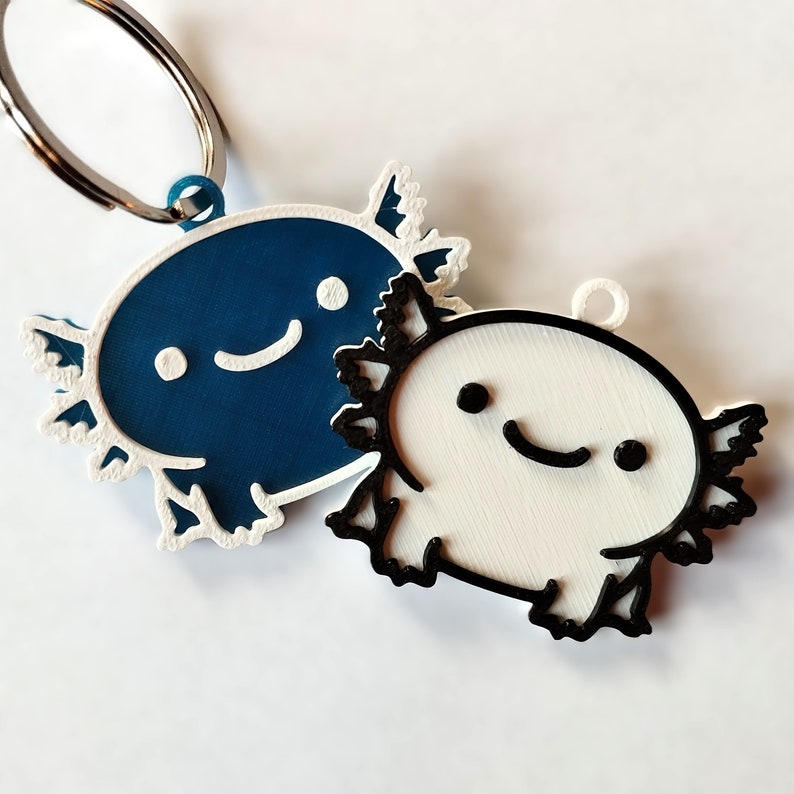 Cute Axolotl Keychain Unique 3D Print Design Cute Accessory for Animal Lovers Personalized ...