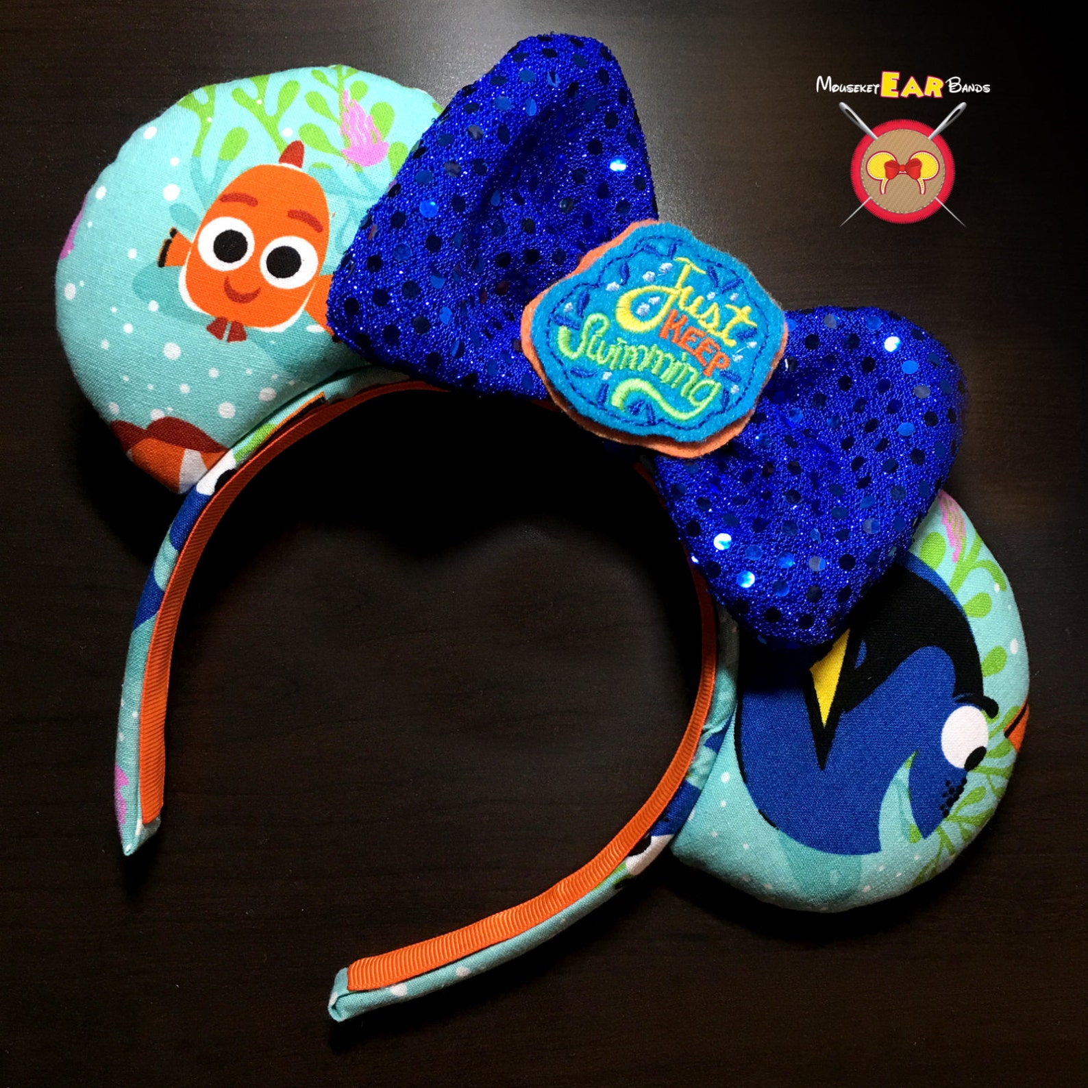 Finding Dory Mickey Ear Headband with Just Keep Swimming | Etsy