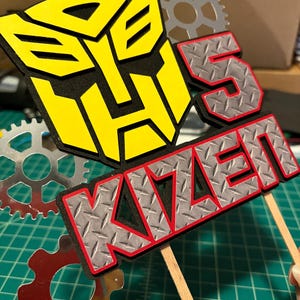 Autobot Transformers Cake Topper: Personalized Birthday Party Decor - Etsy