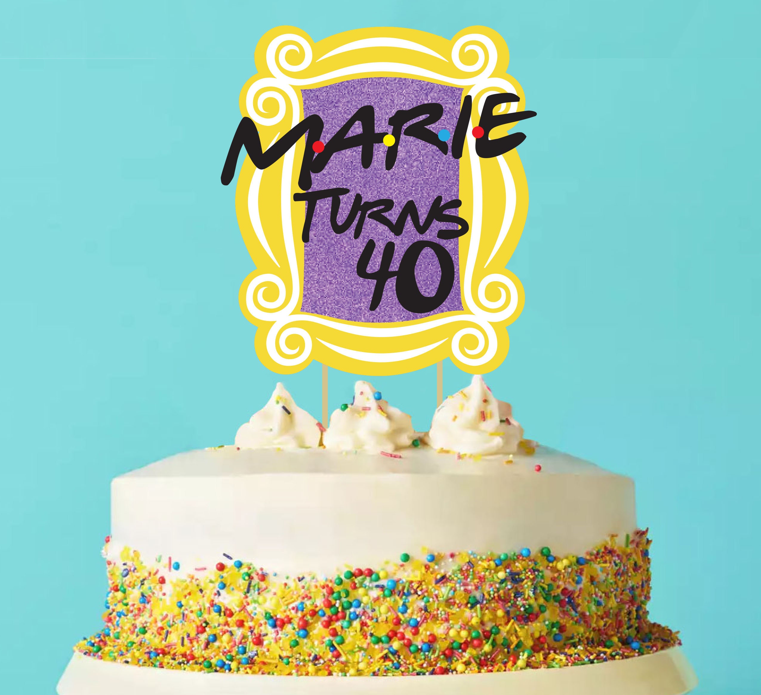 FRIENDS Personalized Birthday, Graduation, Celebration Cake Toppers - Etsy