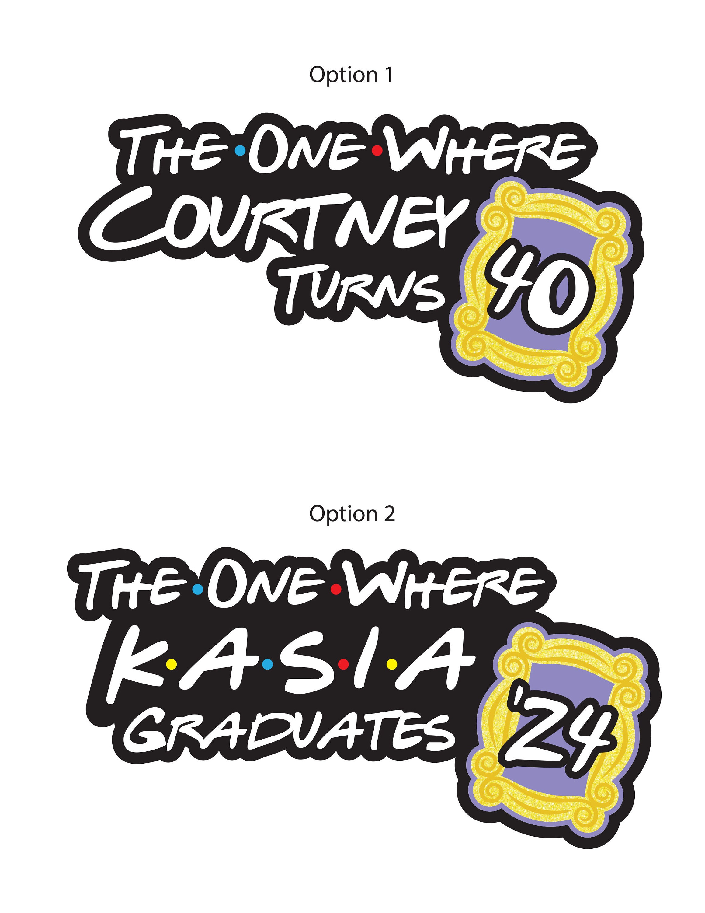 FRIENDS Personalized Birthday, Graduation, Celebration Cake Toppers - Etsy