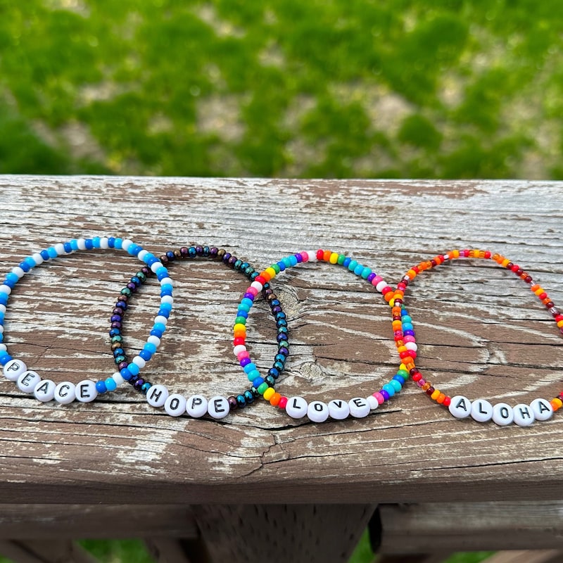 Word Bracelet - Etsy