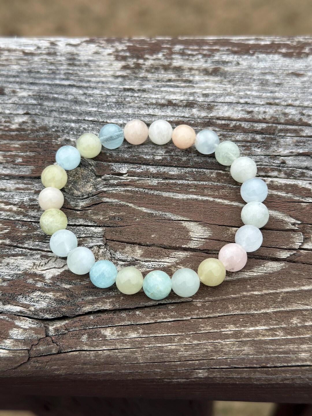Beryl Gemstone Bracelet, Morganite, Aquamarine, Heliodor Bracelet ...