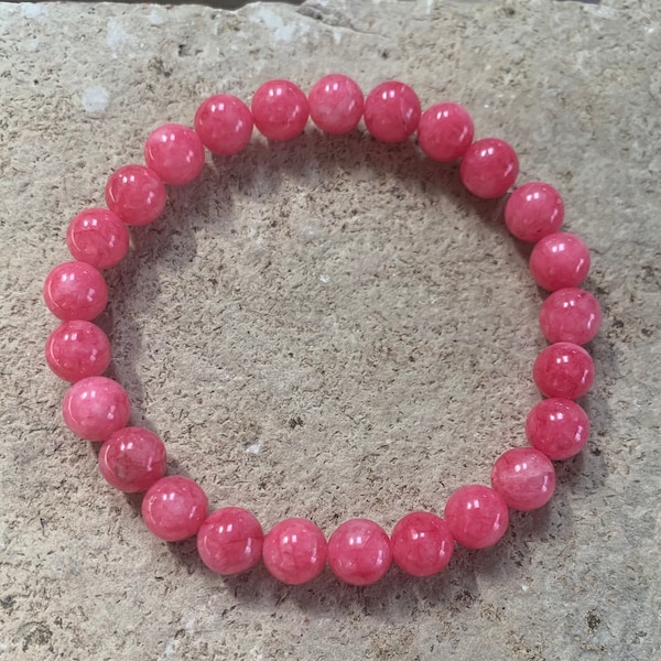 Pink Jade Bracelet - Etsy