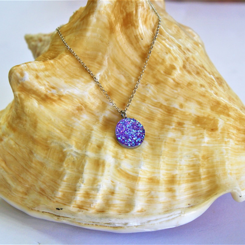 Purple Necklace - Etsy