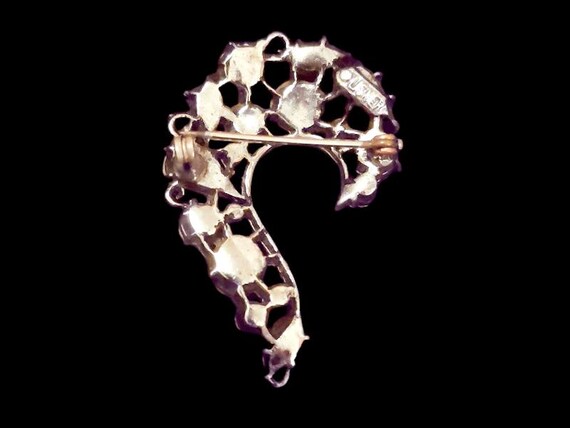Vintage Lisner brooch, Question mark Lisner pin, rhin… - Gem