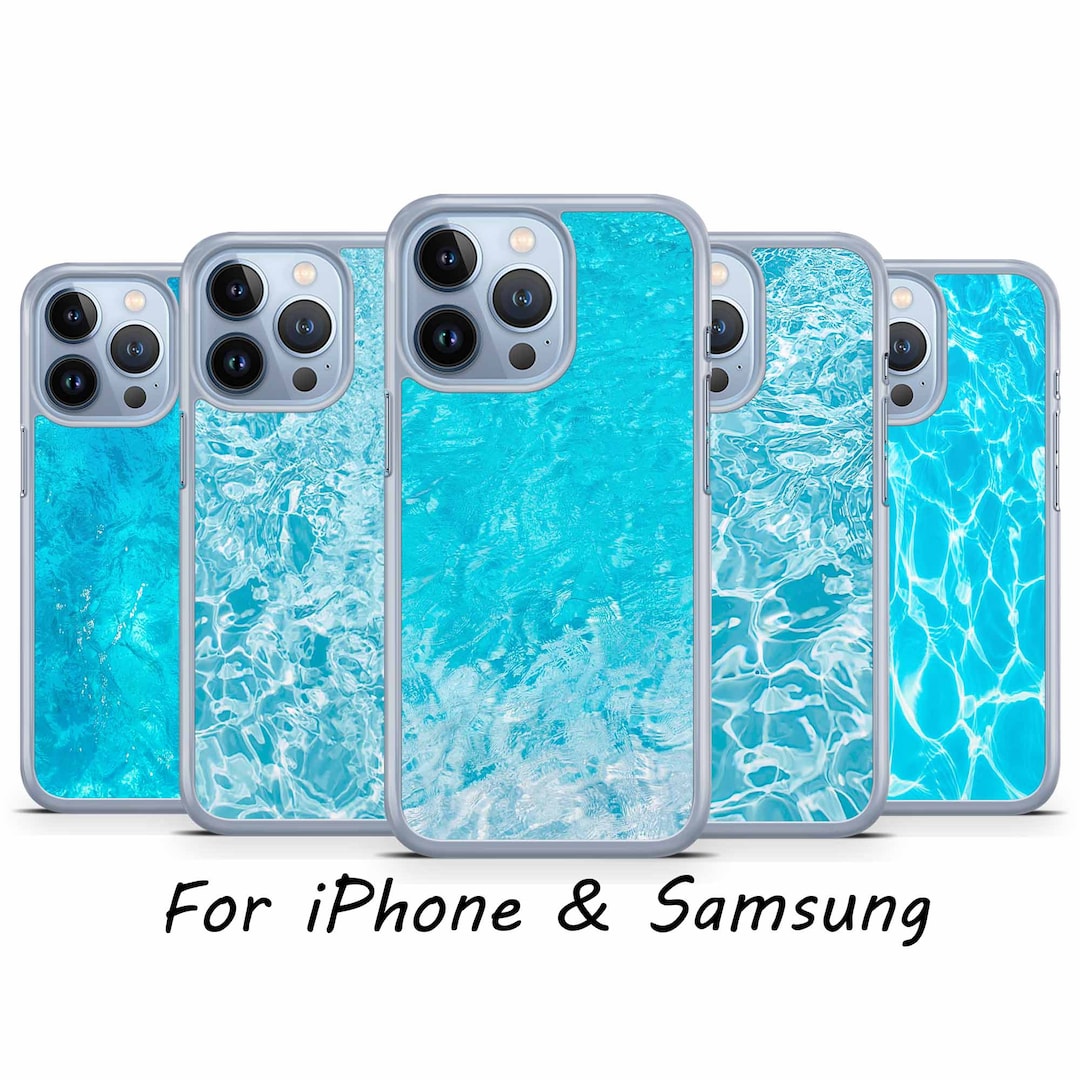 Caribbean Sea Ocean Texture Plastic Phone Case Cover for iPhone 8 , 11 ...