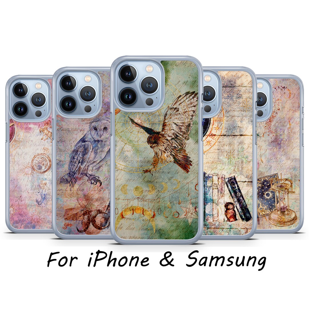 Esoteric Stars Owl Pattern Retro Plastic Phone Case Cover for iPhone 8 ...