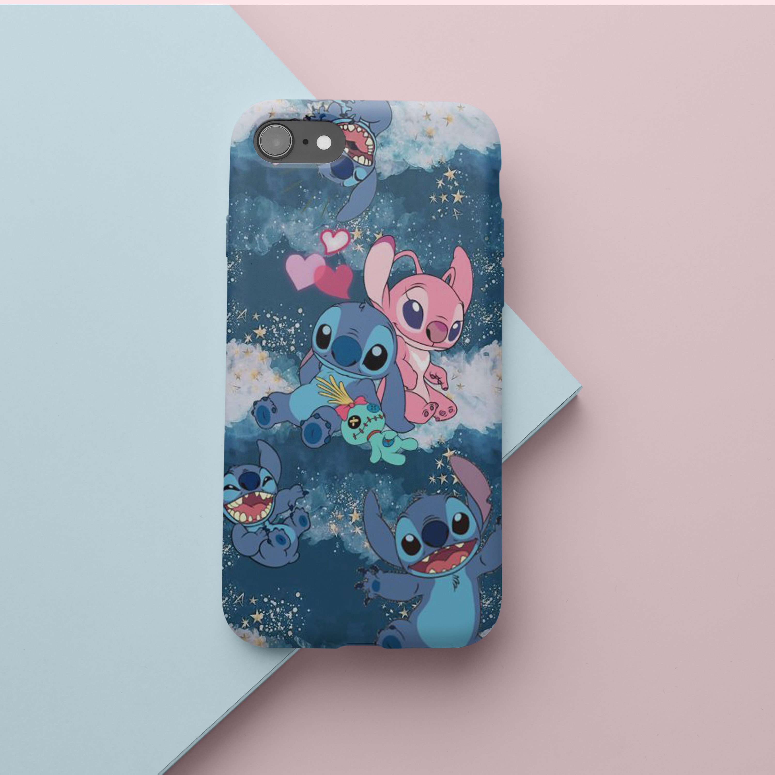 Disney Lilo and Stitch Cartoon Unique Fully Wrapped Plastic Phone Case ...
