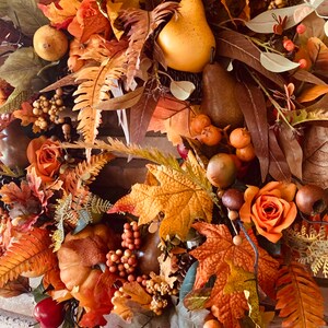 Harvest Wreath With Seasonal Fruits, Fall Wreath With Pears and Apples ...
