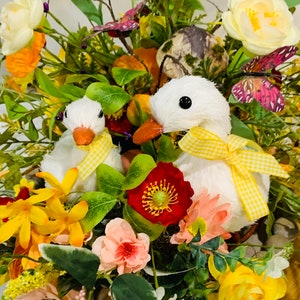 Two Ducks Tabletop Decor, Easter Centerpiece, Ducks and Florals ...