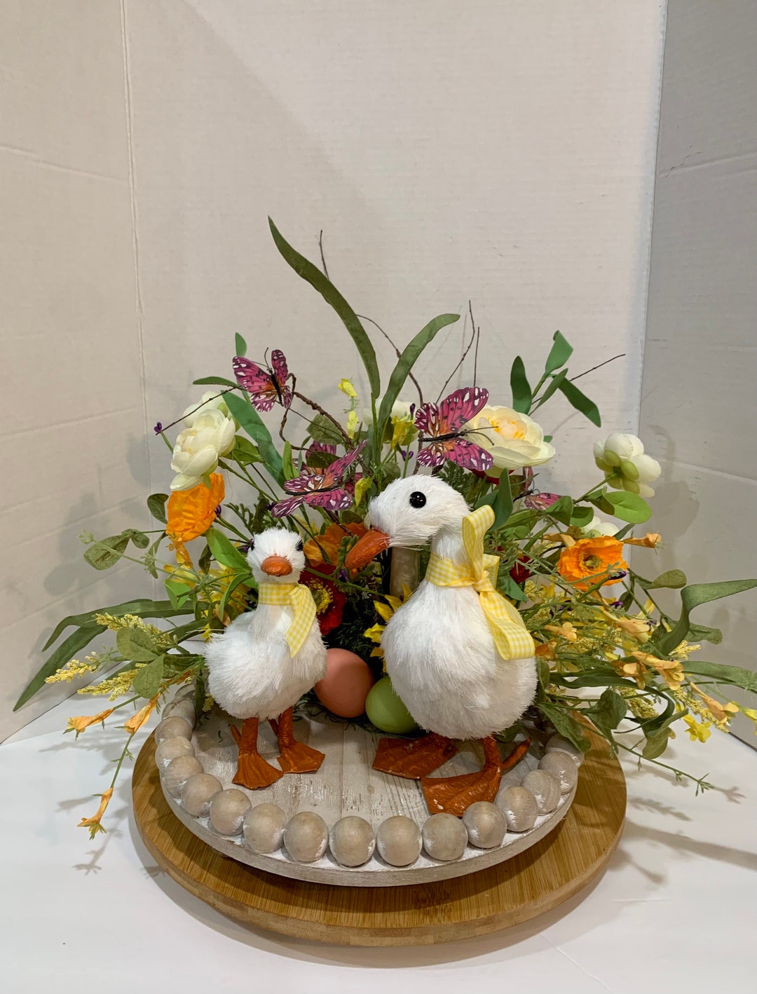 Two Ducks Tabletop Decor Easter Centerpiece Ducks and - Etsy