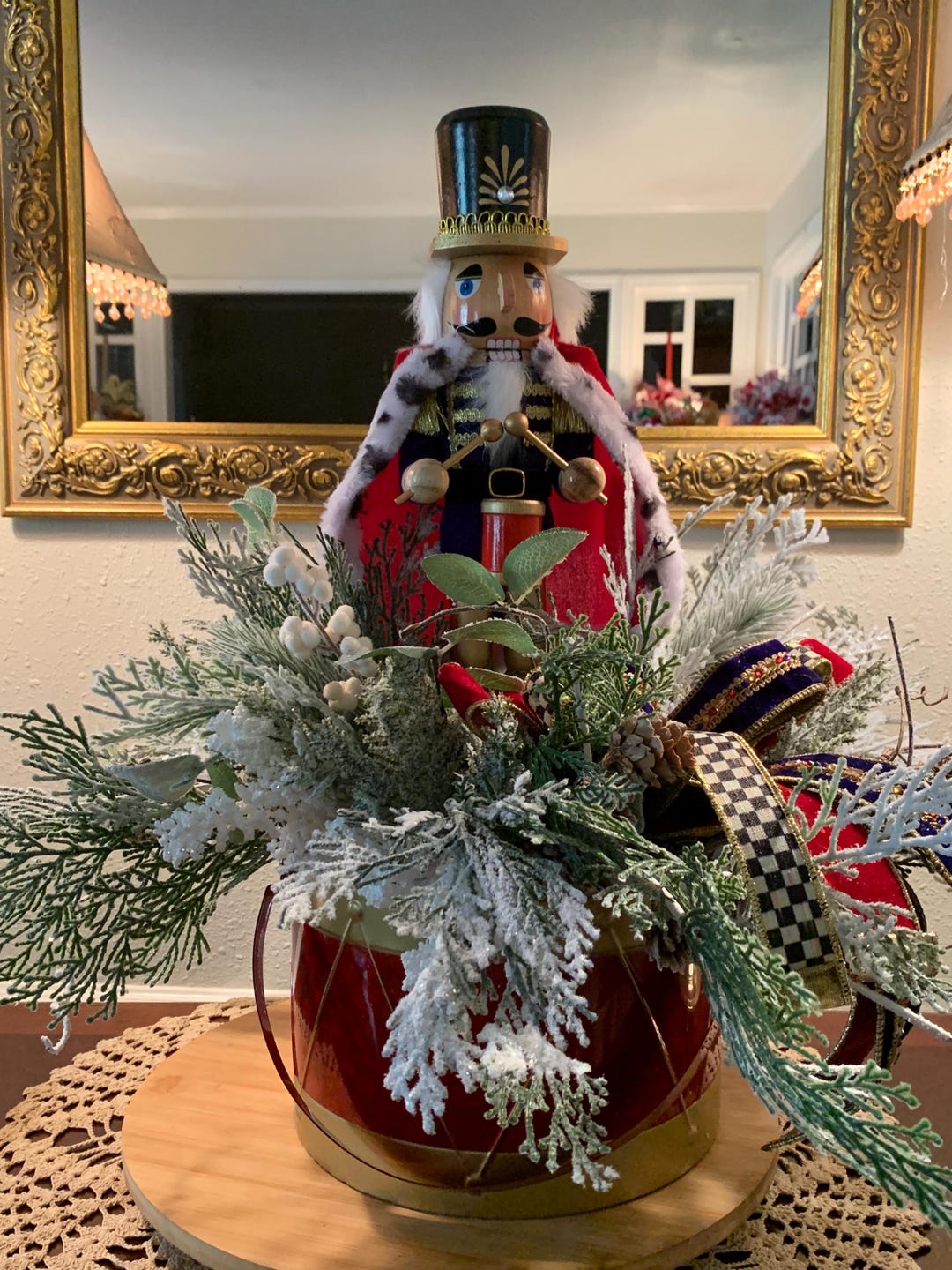 Nutcracker Centerpiece, Christmas Tabletop Decor, Nutcracker Christmas Centerpiece, Nutcracker ...