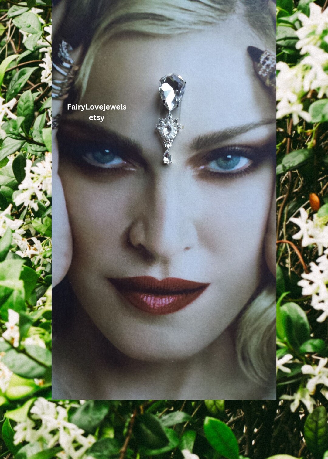 New Diamond Girl Bindi, Crystal Headpiece, Wedding Accessory, Tribal ...