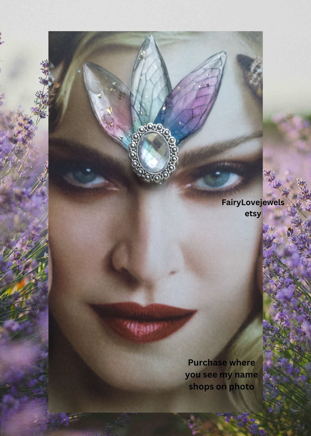 Fairy Wing Crystal Bindi, Tribal Fusion Bindi, Third Eye, Boho Festival ...