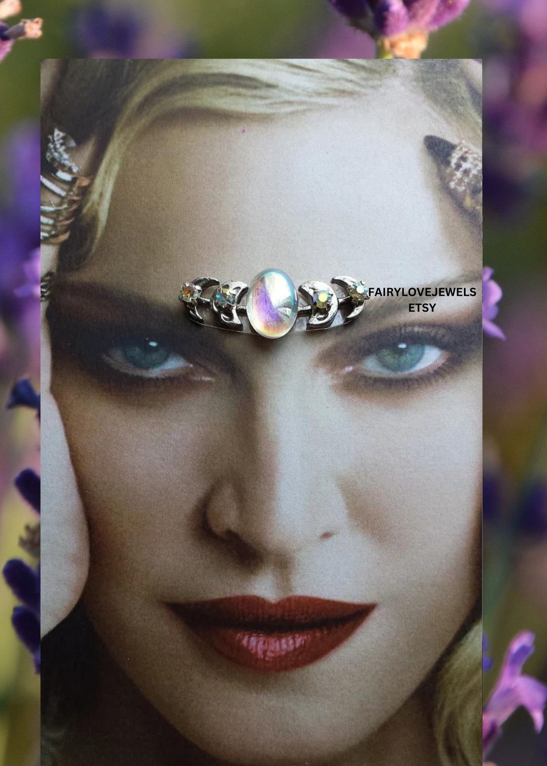 Moon Phase Crystal Bindi,tribal Fusion Bindi, Third Eye, Witchy Boho ...