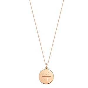 Love Disc Necklace in 18k Rose Gold Plated 925 Sterling Silver NICKEL ...