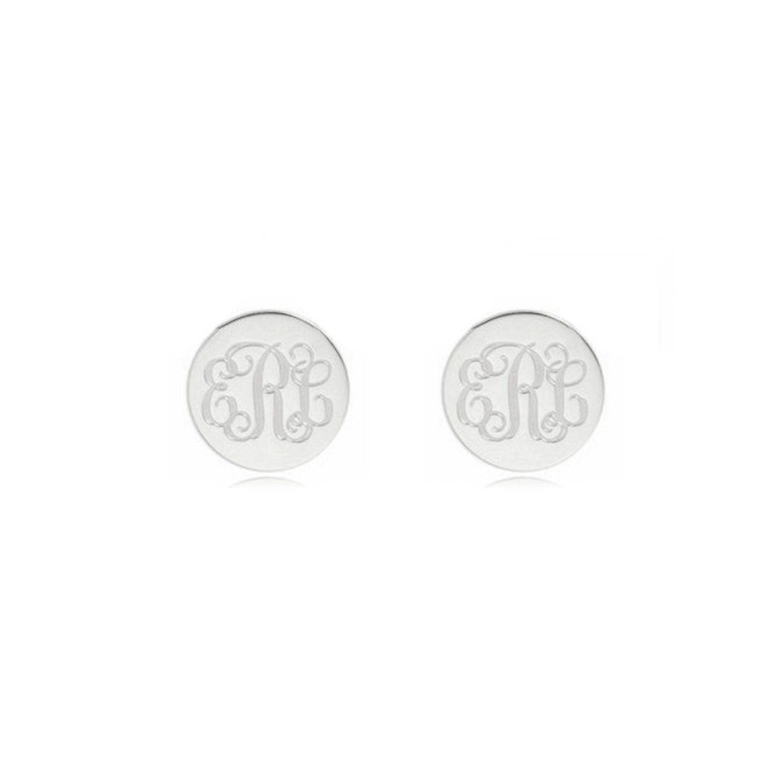 Initials Monogram Earrings, Personalized Earrings, Name Earrings, 925 ...