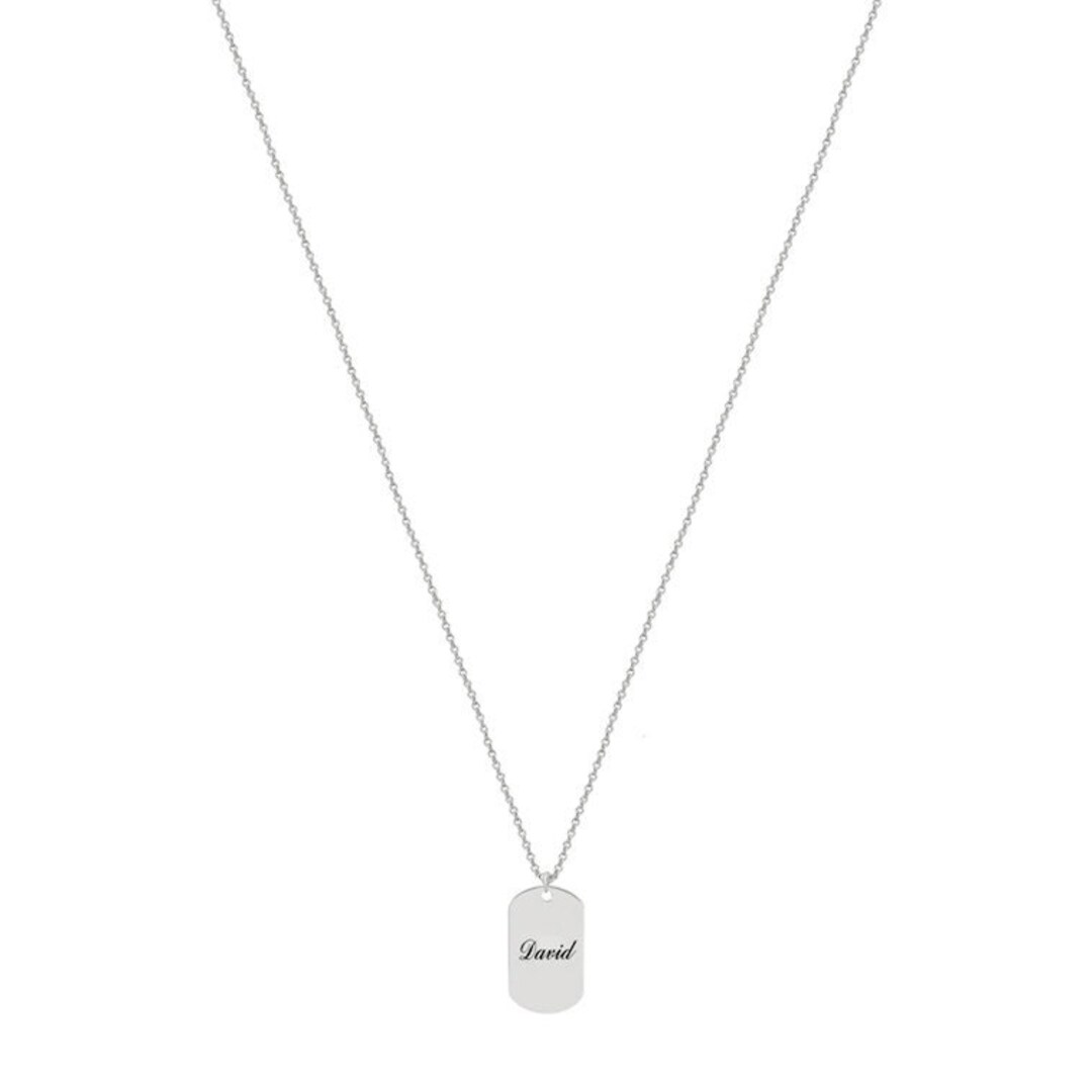 Super Cute Mini Dog Tag Necklace, Any Fonts, Personalized Jewelry ...