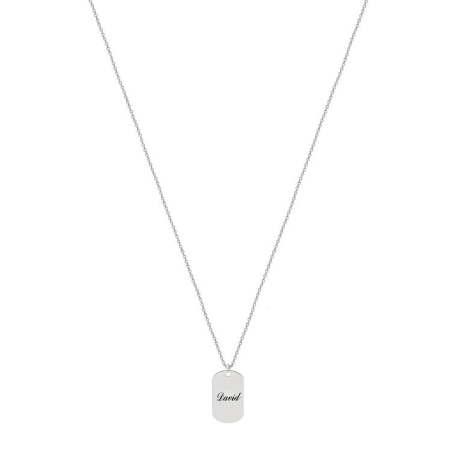 Super Cute Mini Dog Tag Necklace, Any Fonts, Personalized Jewelry ...