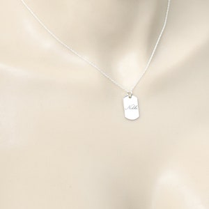Super Cute Mini Dog Tag Necklace, Any Fonts, Personalized Jewelry ...