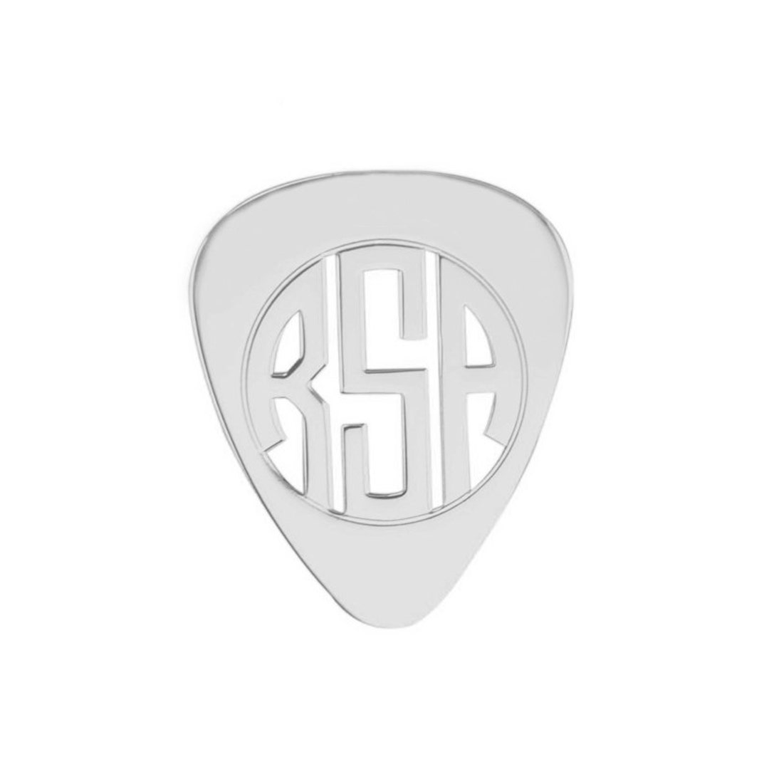 Sterling Silver Guitar Pick Custom Personalized Musician Anniversary ...