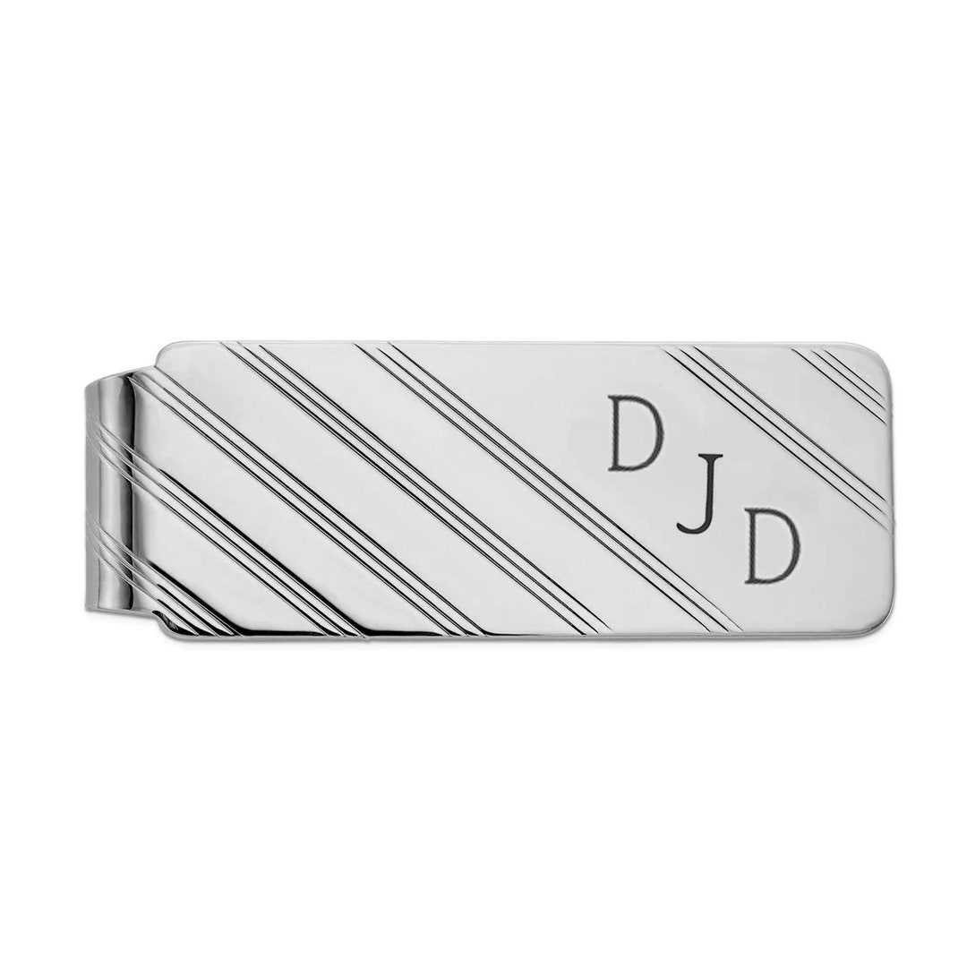 Custom Made Money Clip in 925 Sterling Silver or Solid 14k White Gold ...