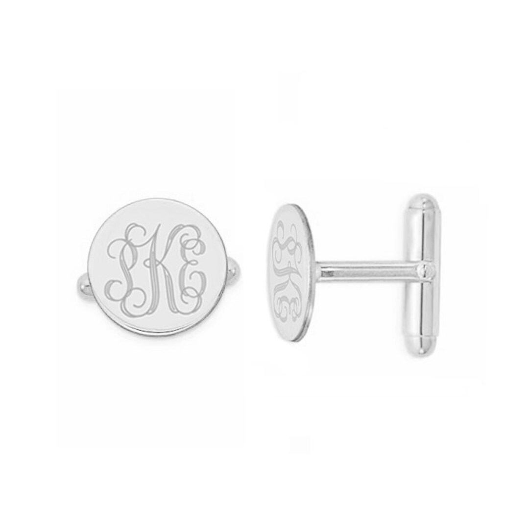 Initials Cufflinks, 925 Sterling Silver Personalized Cufflinks, Custom ...
