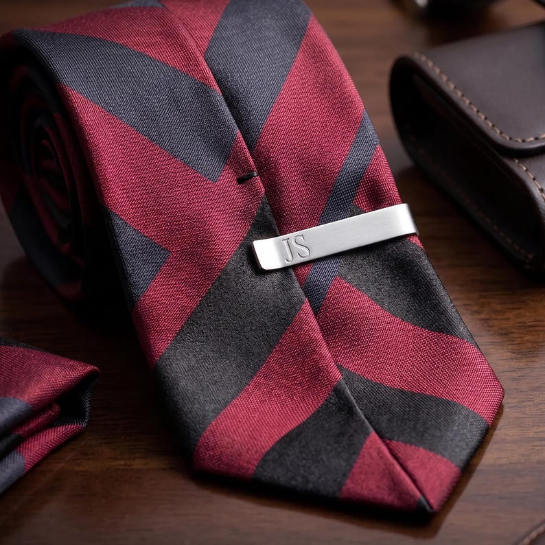 Custom Engraved Tie Bar in 925 Sterling Silver Tie Clip | Coordinates ...