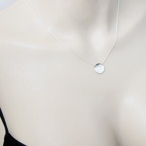 Engraved Mini Disc 1/2" Monogram Necklace - Personalize Silver Monogram ...