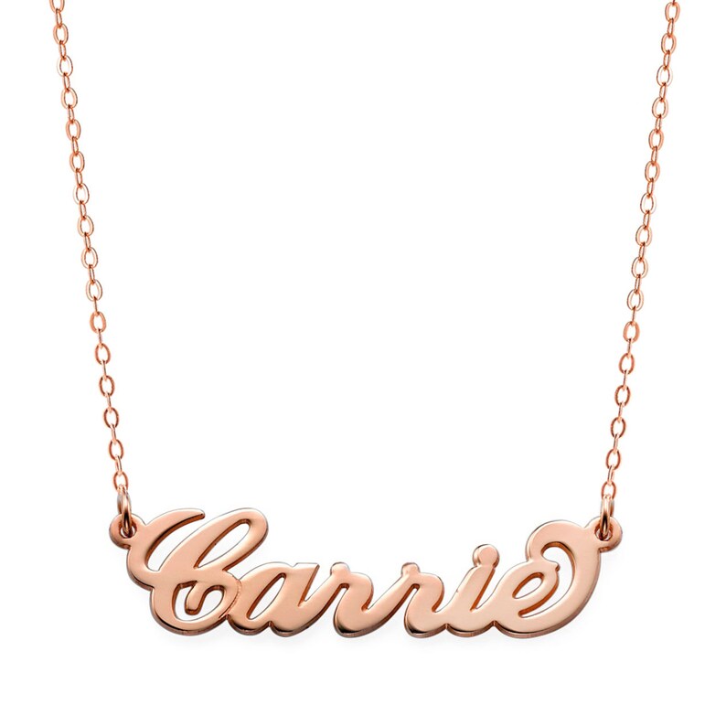 Custom Made Carrie Style Nameplate Necklace Select Any Name to - Etsy