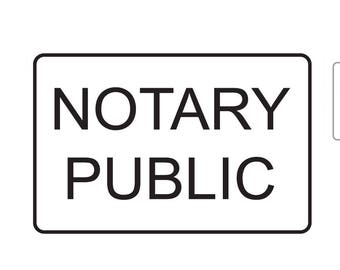 Notary signs | Etsy