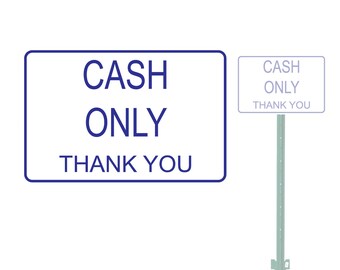Cash only sign | Etsy