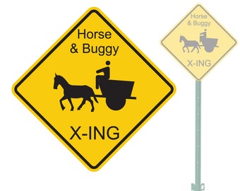 Horse & Buggy Crossing Heavy Duty Aluminum Warning Parking | Etsy