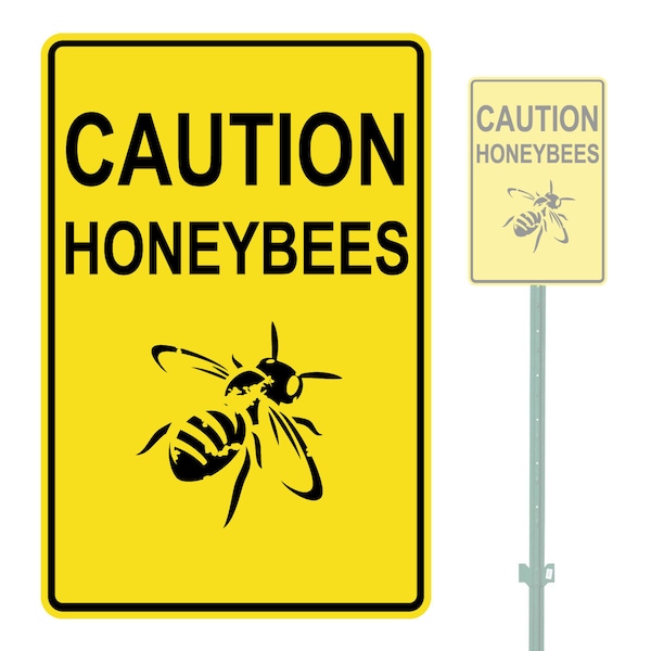 Bee Warning Sign - Etsy