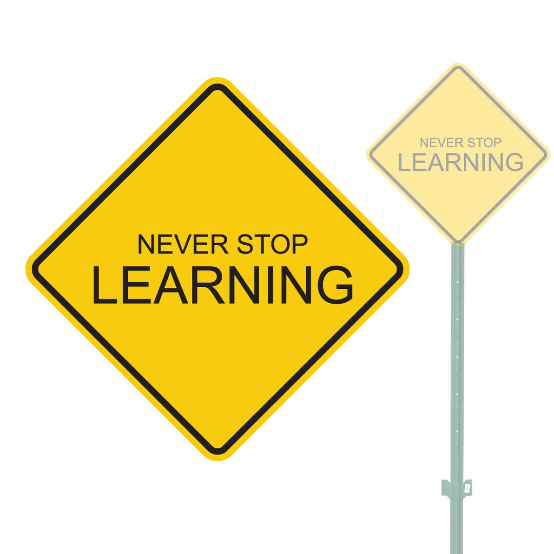 Never Stop Learning Heavy Duty Aluminum Warning Parking Sign 11" X 11 ...