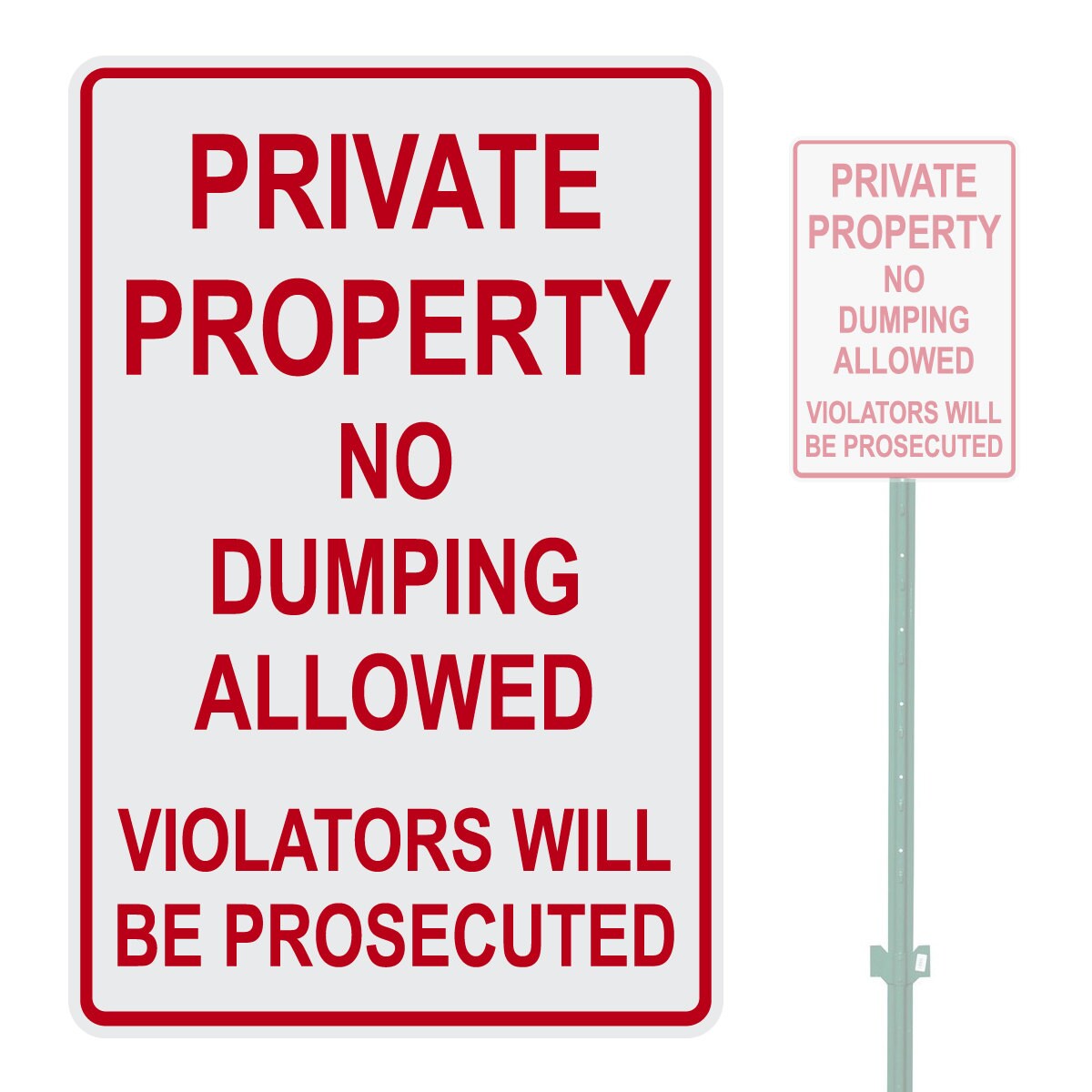 Private Property No Dumping Allowed Heavy Duty Aluminum - Etsy