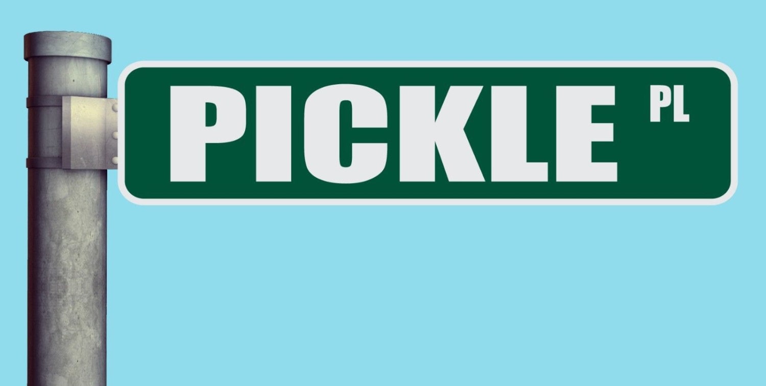 Pickle PL Street Sign Place Heavy Duty Aluminum Warning Parking Sign 17 ...