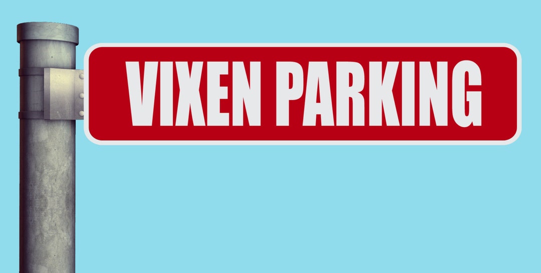 Vixen Parking Holiday Street Sign Heavy Duty Aluminum Warning Parking ...