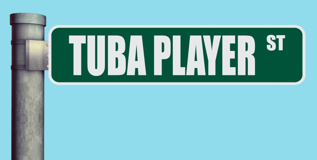 Tuba Player ST Street Sign Heavy Duty Aluminum Warning Parking Sign 17 ...