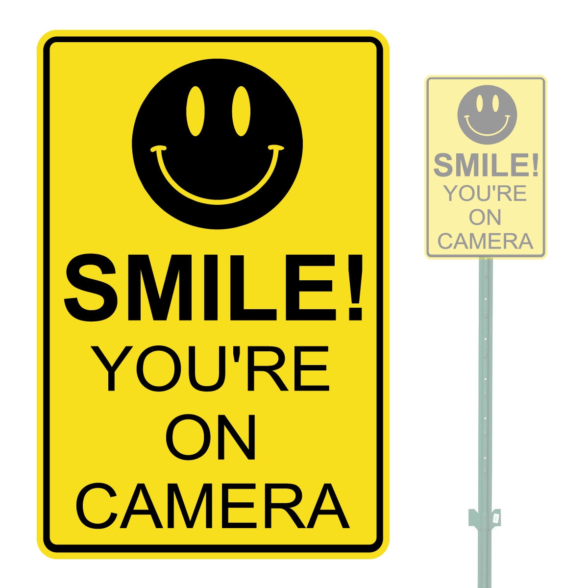 Smile You're On Camera Smiley Face Heavy Duty Aluminum | Etsy