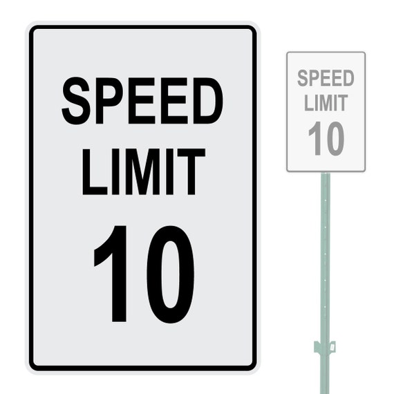 Speed Limit 10 Heavy Duty Aluminum Warning Parking Sign | Etsy