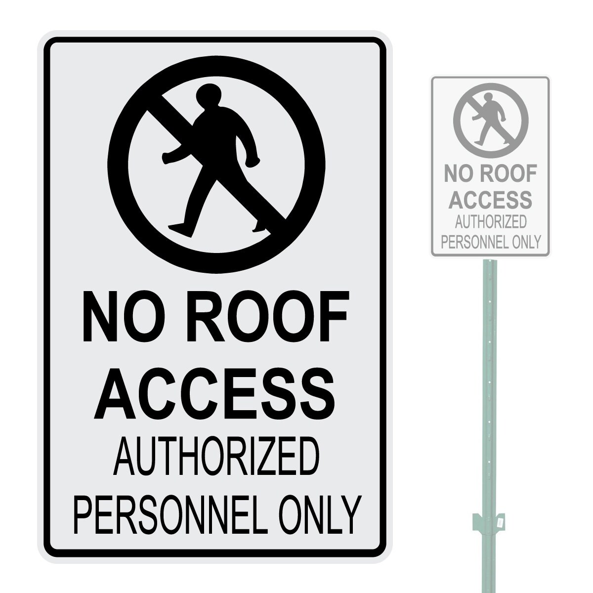 No Roof Access Heavy Duty Aluminum Warning Parking Sign 10" X 15" - Etsy