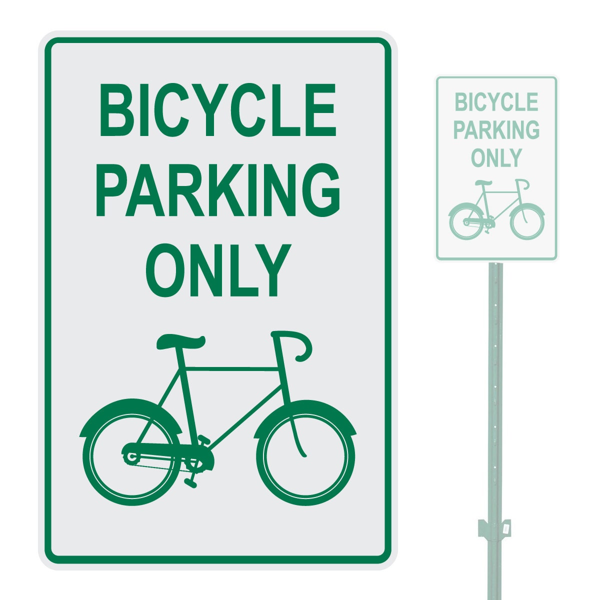 Bicycle Parking Only Heavy Duty Aluminum Warning Parking Sign 10" X 15 ...