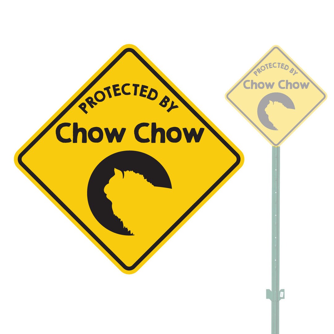 Beware of the Dog Protected by Chow Chow Heavy Duty Aluminum Warning ...